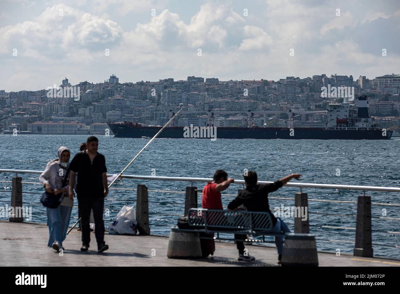 Sierra Leone-flagged dry cargo ship Razoni, carrying a cargo of 26,527 ...
