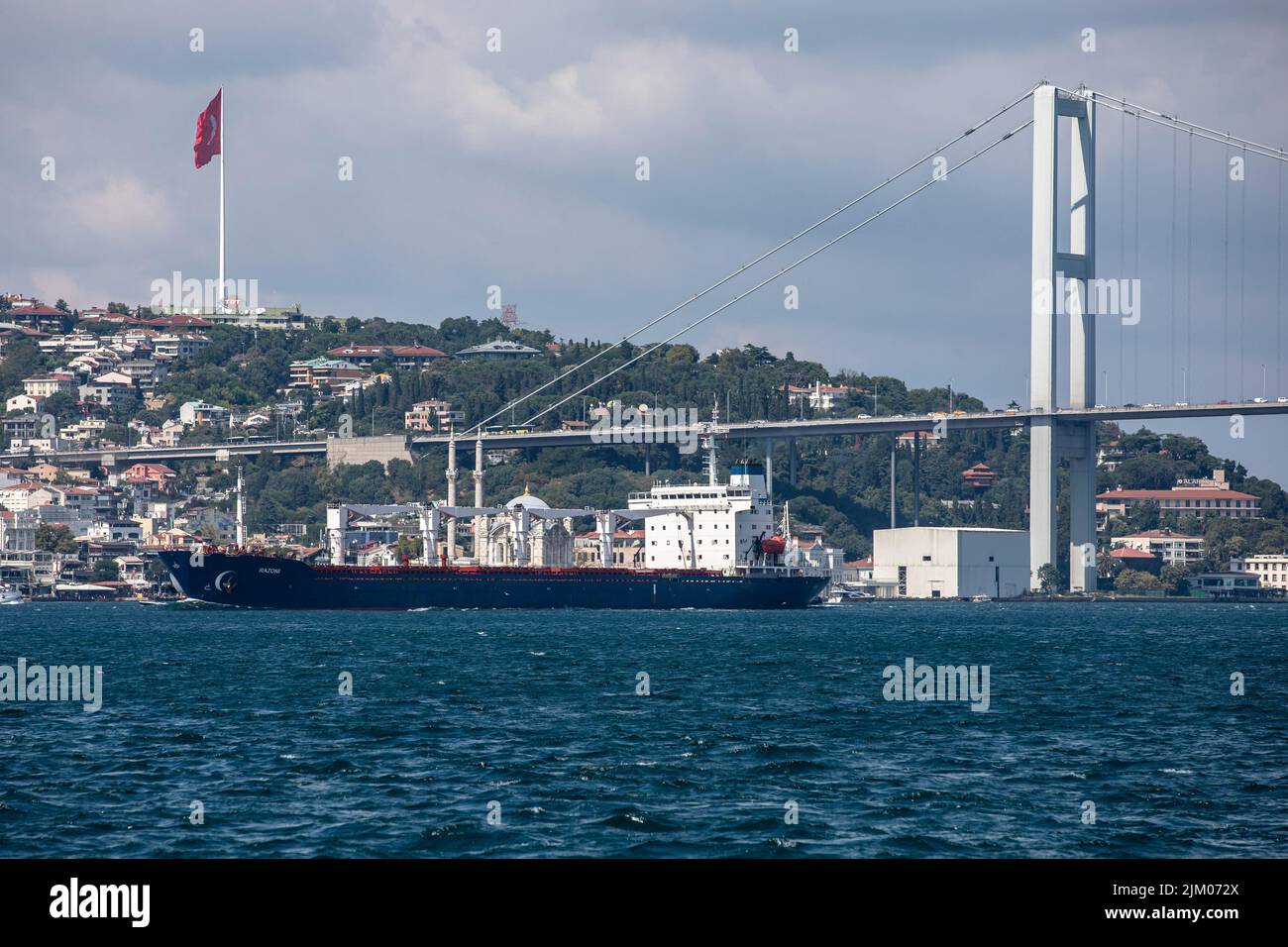 Sierra Leone-flagged dry cargo ship Razoni, carrying a cargo of 26,527 ...