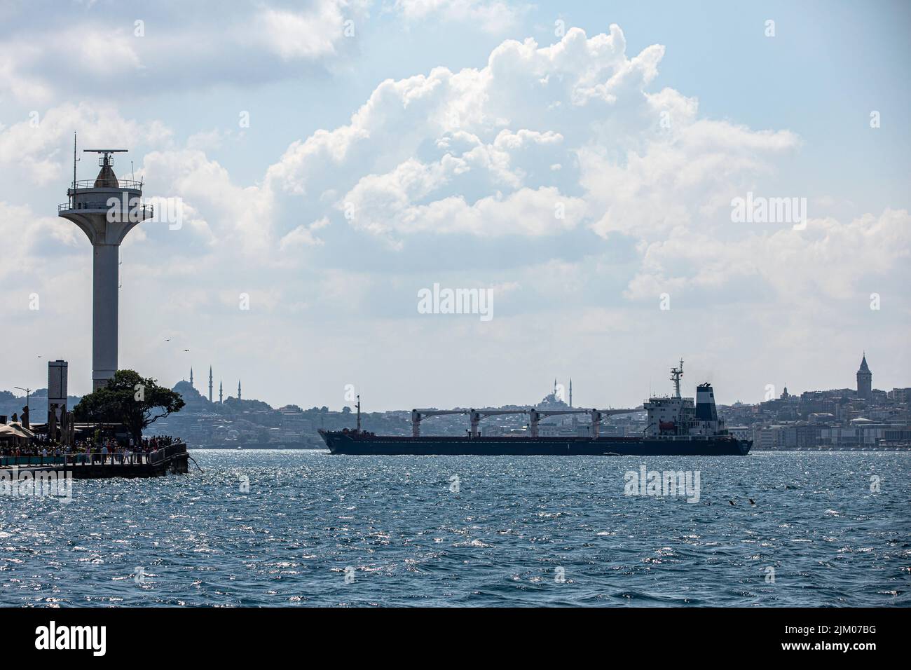 Sierra Leone-flagged dry cargo ship Razoni, carrying a cargo of 26,527 ...