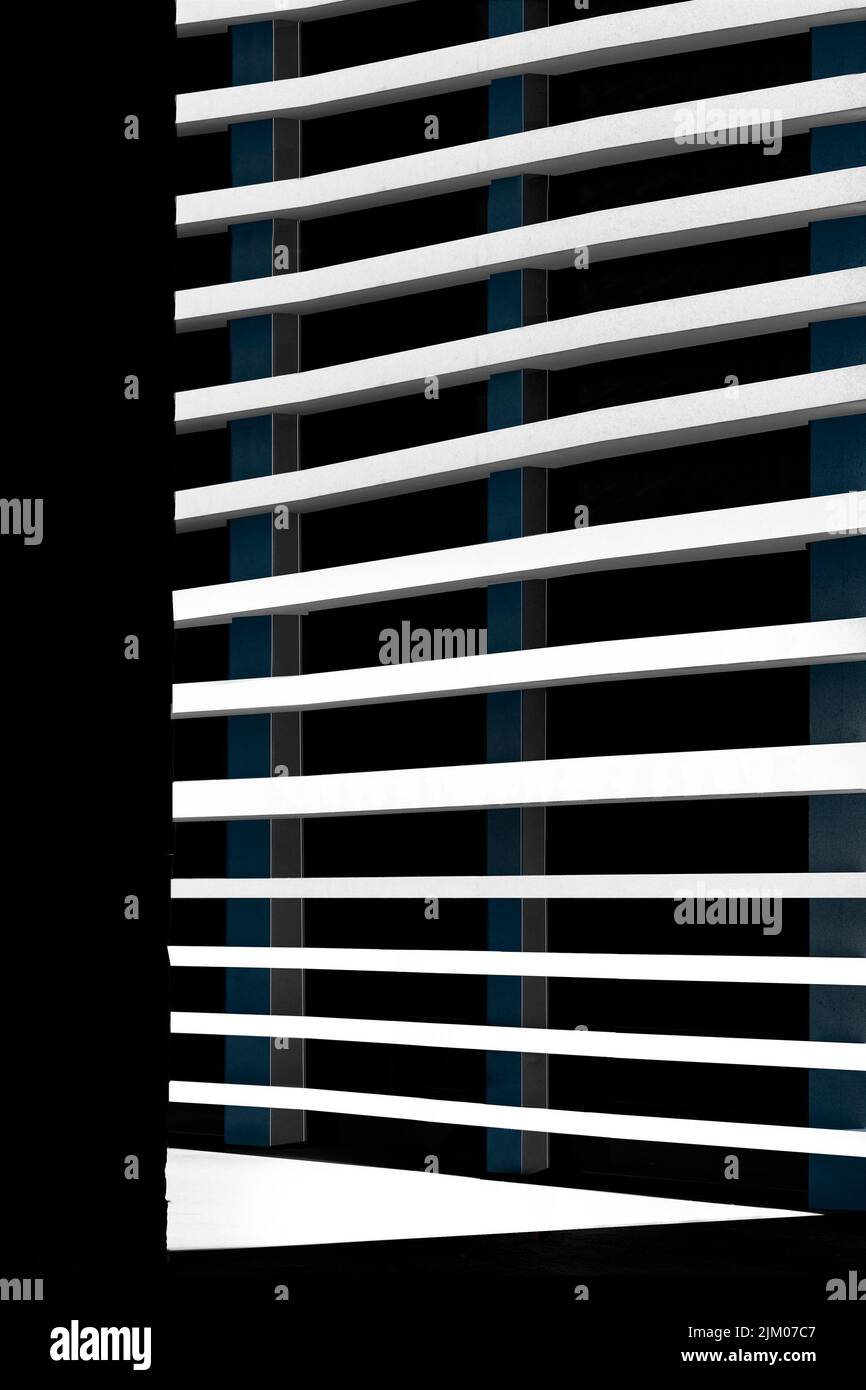 Fine art image of a building with straight lines and strong contrast ...