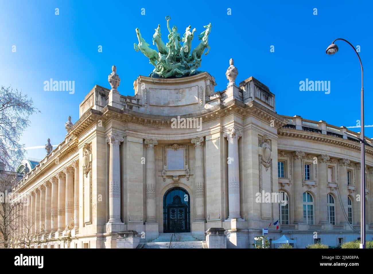 Paris, the « Grand Palais », beautiful building in a chic area of the ...