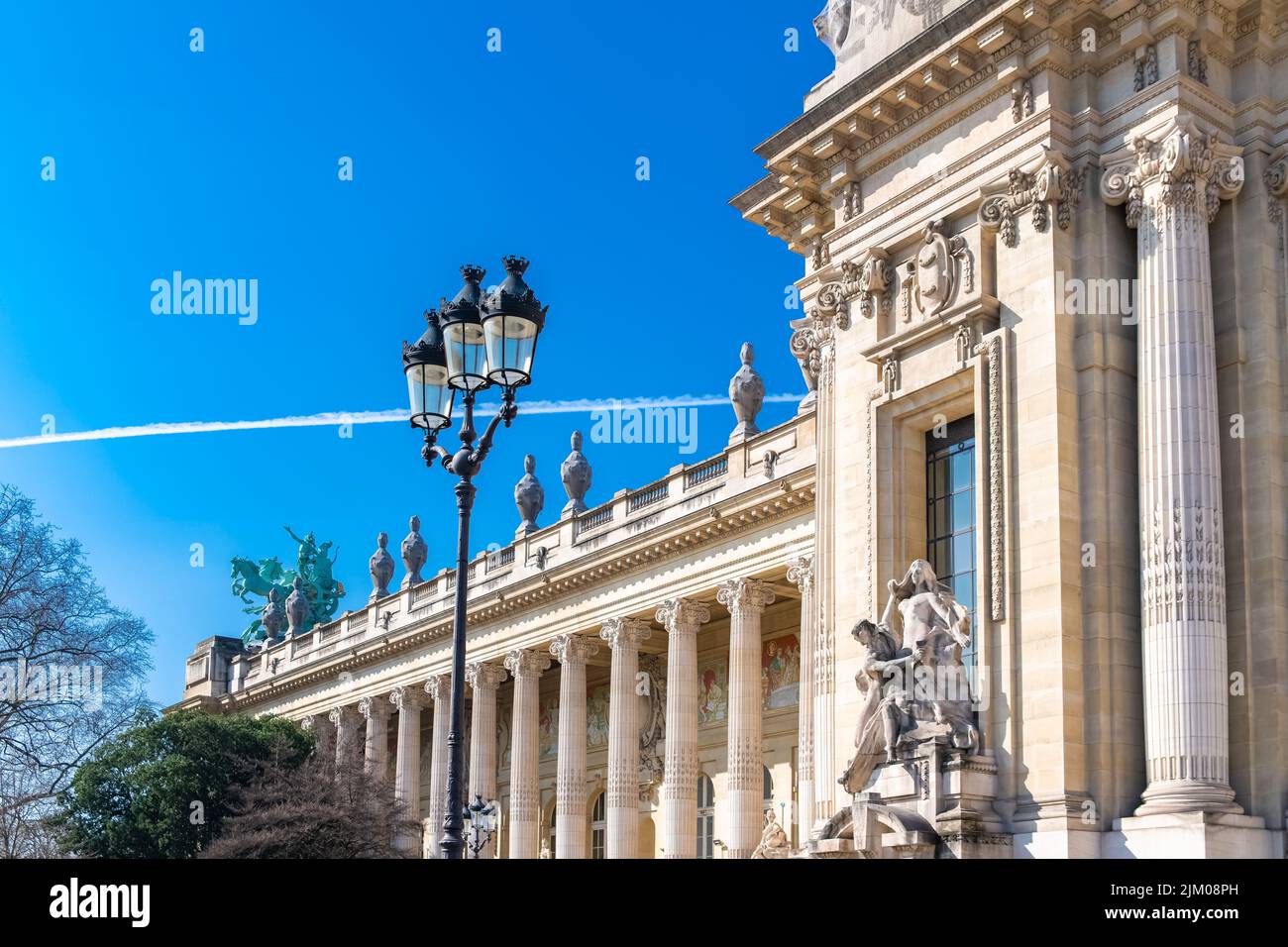 Paris, the « Grand Palais », beautiful building in a chic area of the ...