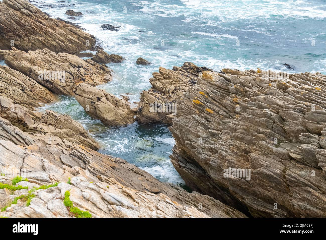 The Quiberon peninsula, in Brittany, beautiful seascape of the ocean ...