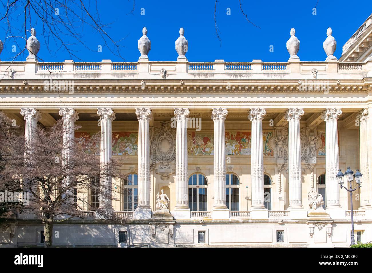 Paris, the « Grand Palais », beautiful building in a chic area of the ...