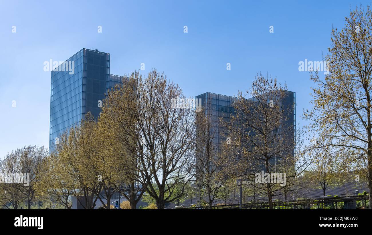 Paris, April 2, 2021, the national library, modern architecture Stock ...