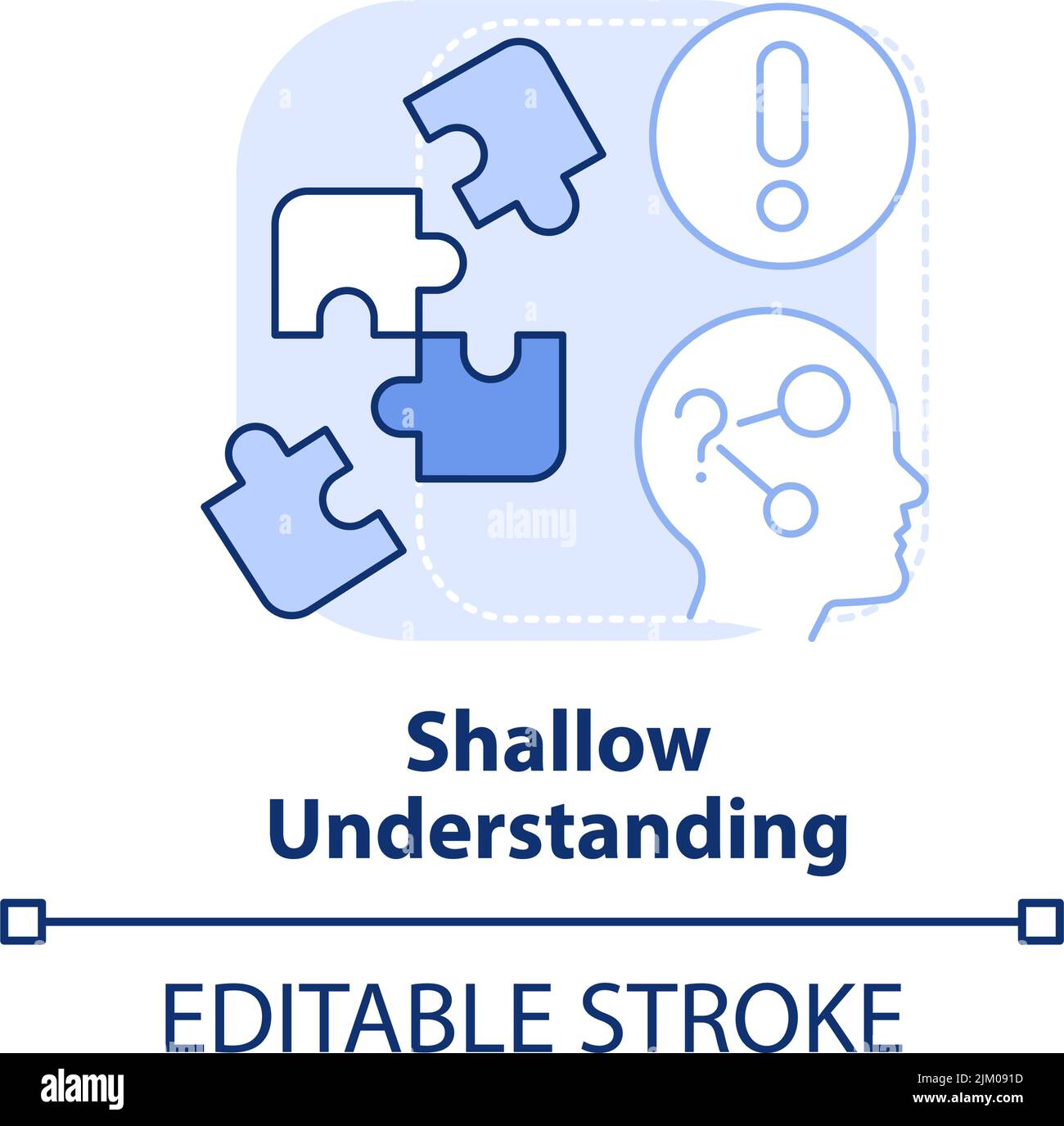 Shallow Understanding Light Blue Concept Icon Stock Vector Image And Art