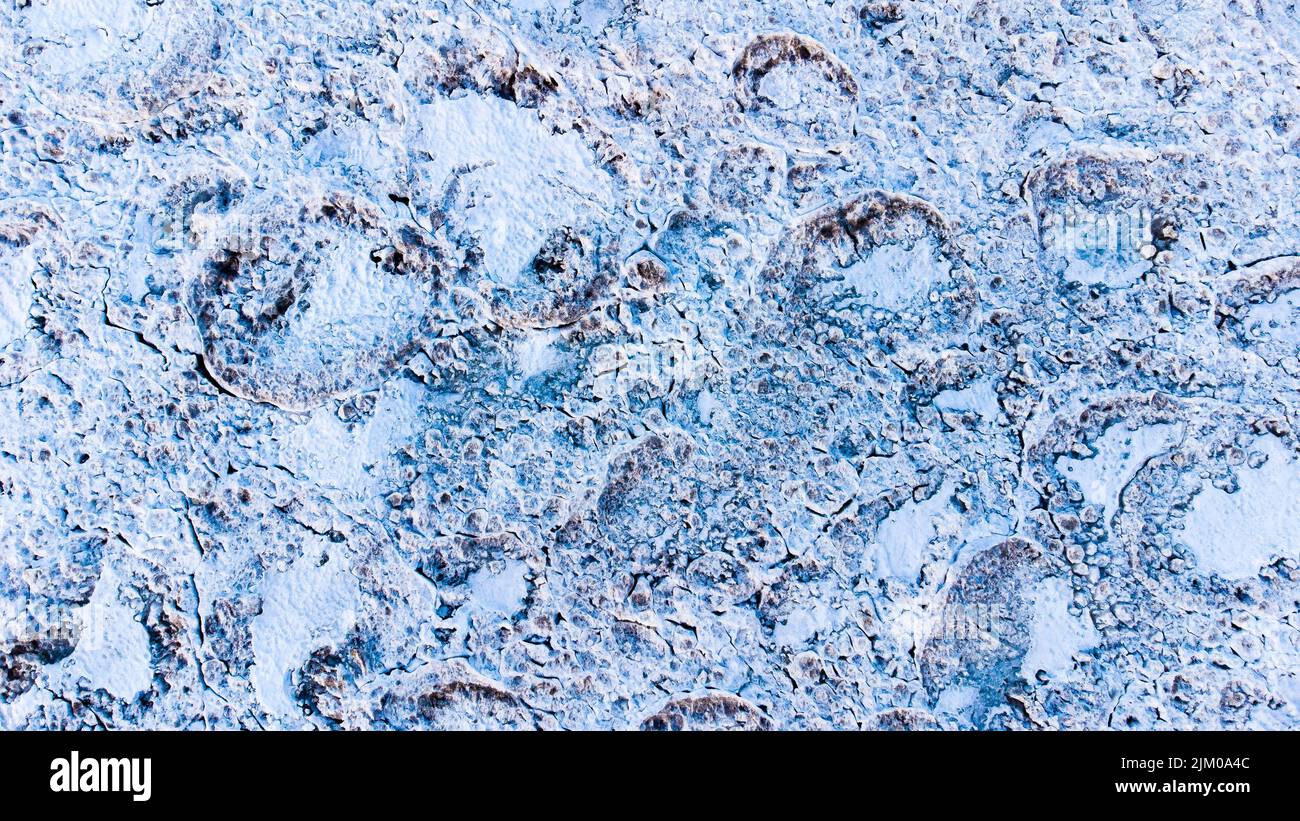 An aerial view of frozen lake Stock Photo - Alamy