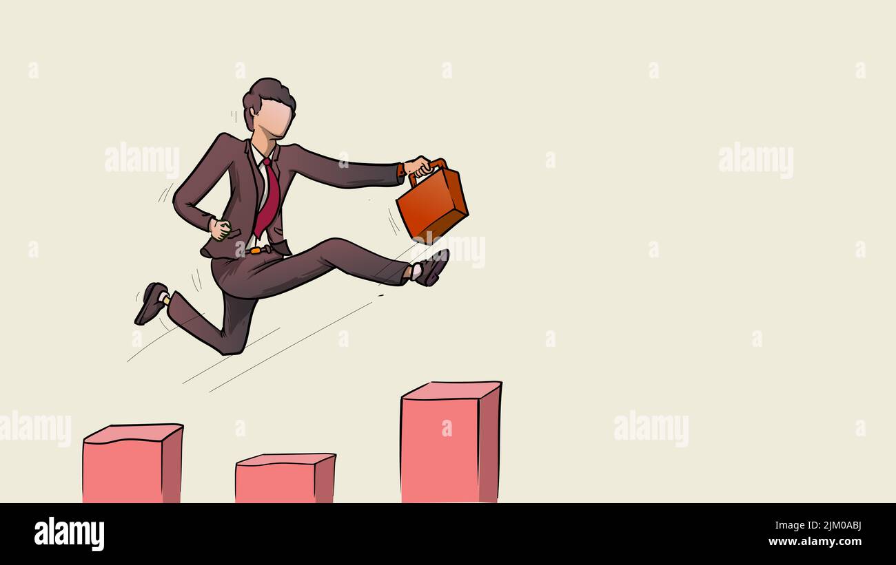 Cartoon character chart graph hi-res stock photography and images - Alamy