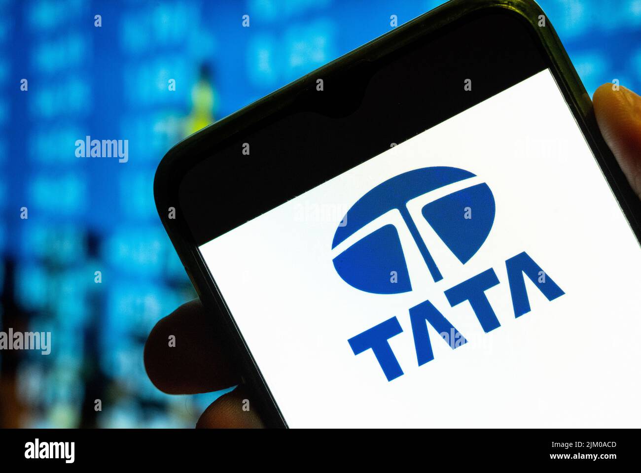 In this photo illustration, the Indian multinational automobile ...