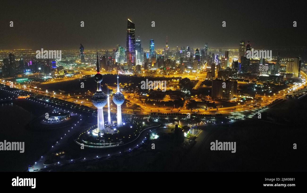 Kuwait Towers, sea side view. shot by DJI mini2, edited with Lightroom ...
