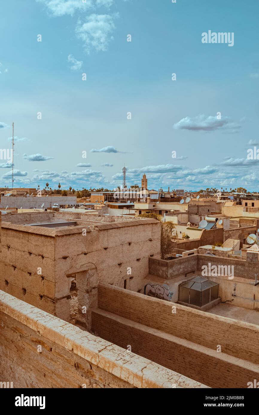 An aerial view of rooftops in a city Stock Photo - Alamy