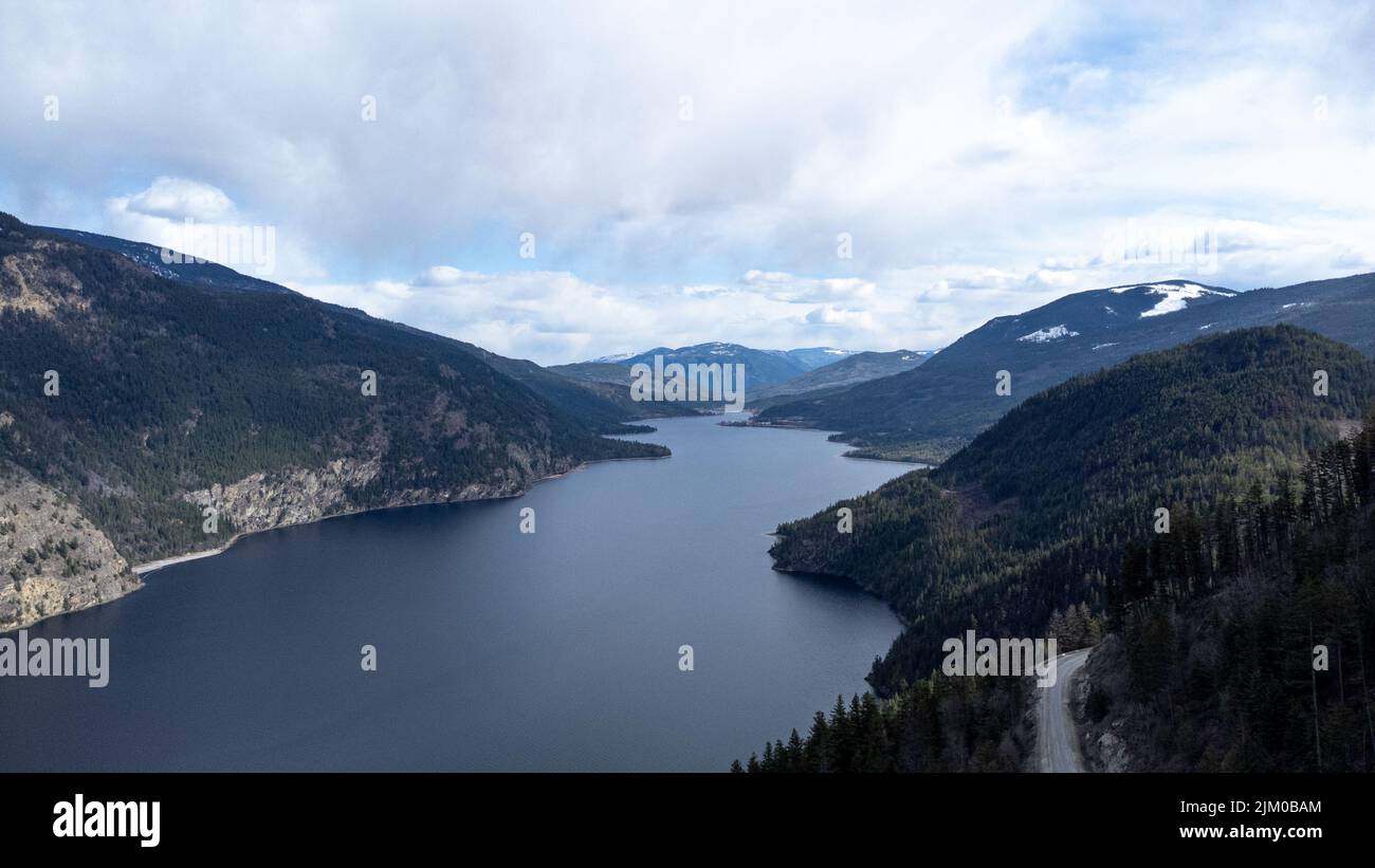 An aerial view of Adams lake in Canada Stock Photo - Alamy