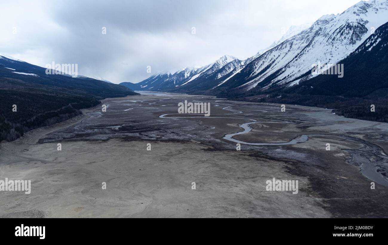 An aerial view of Valemount, Kinbasket lake, Canada Stock Photo - Alamy