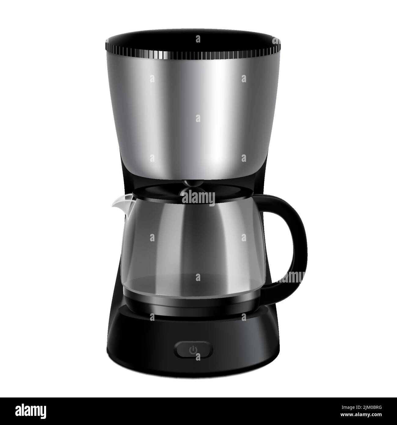Drip coffee maker 3d vector illustration. Realistic coffee machine ...