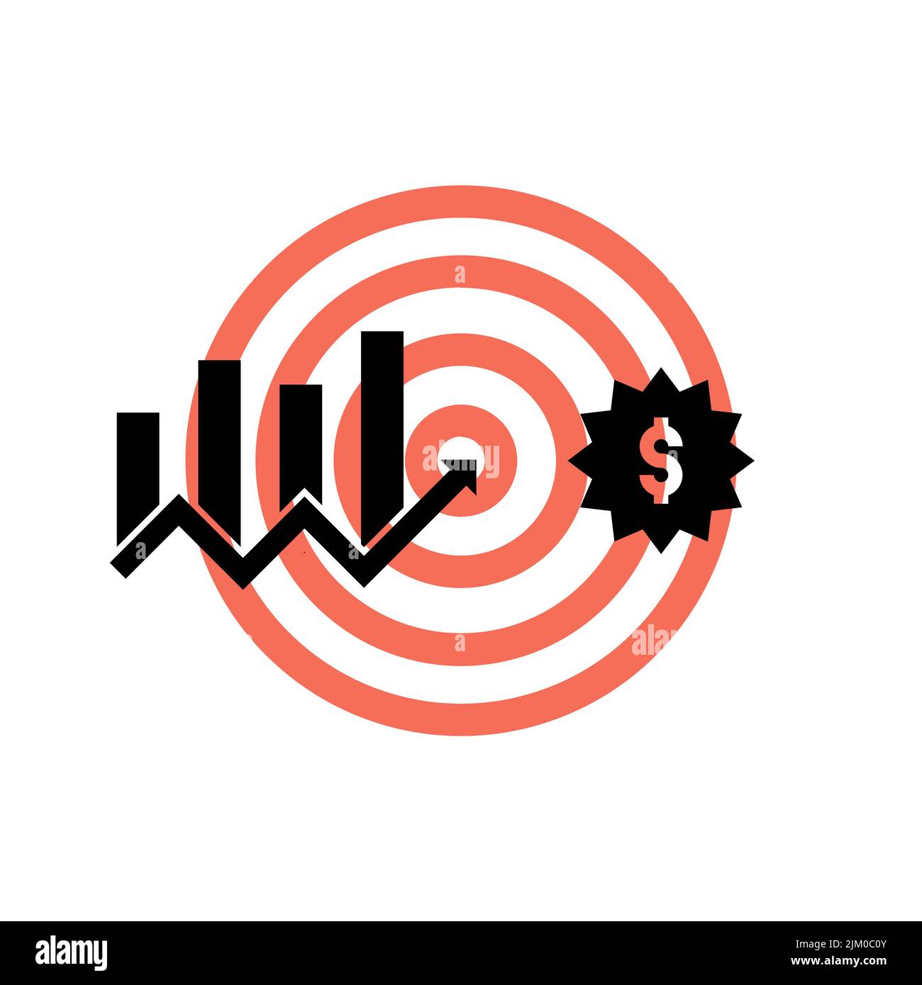 Illustration of increase business icon with the concept of business ...