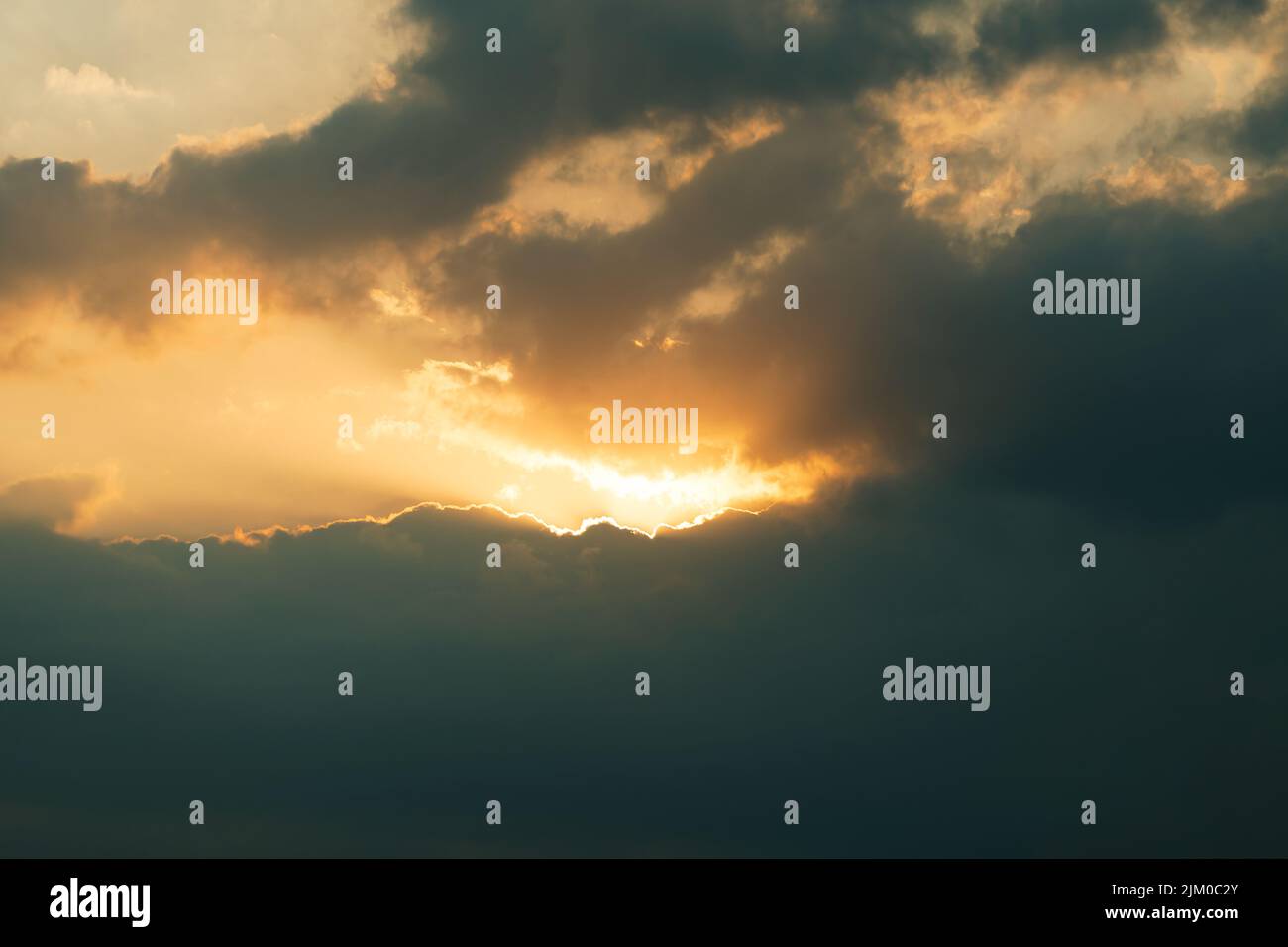 A mesmerizing landscape scene of gray sunset sky eith orange sky, for ...