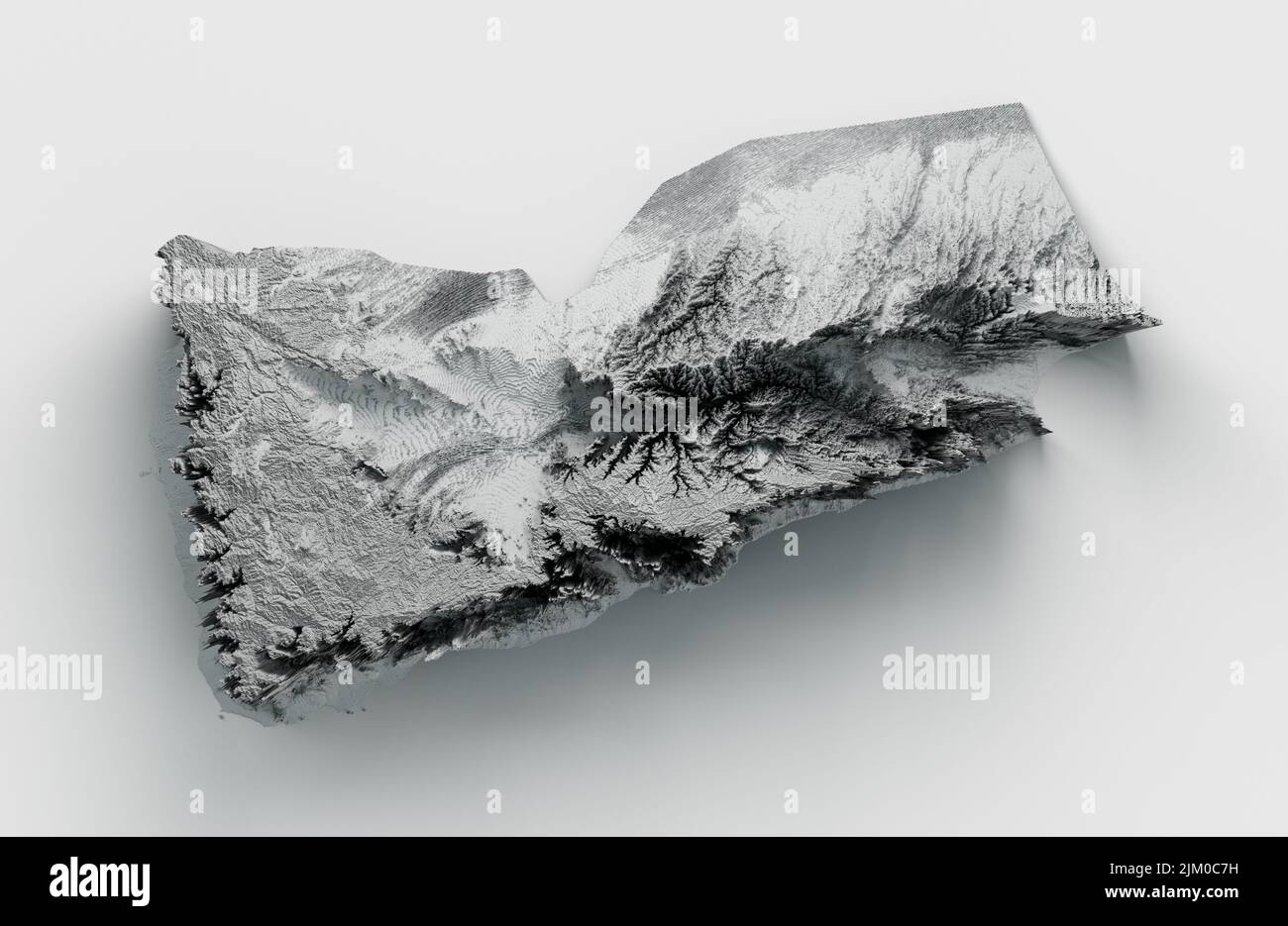 YEMEN Map, Relief map of Yemen 3D illustration Stock Photo - Alamy