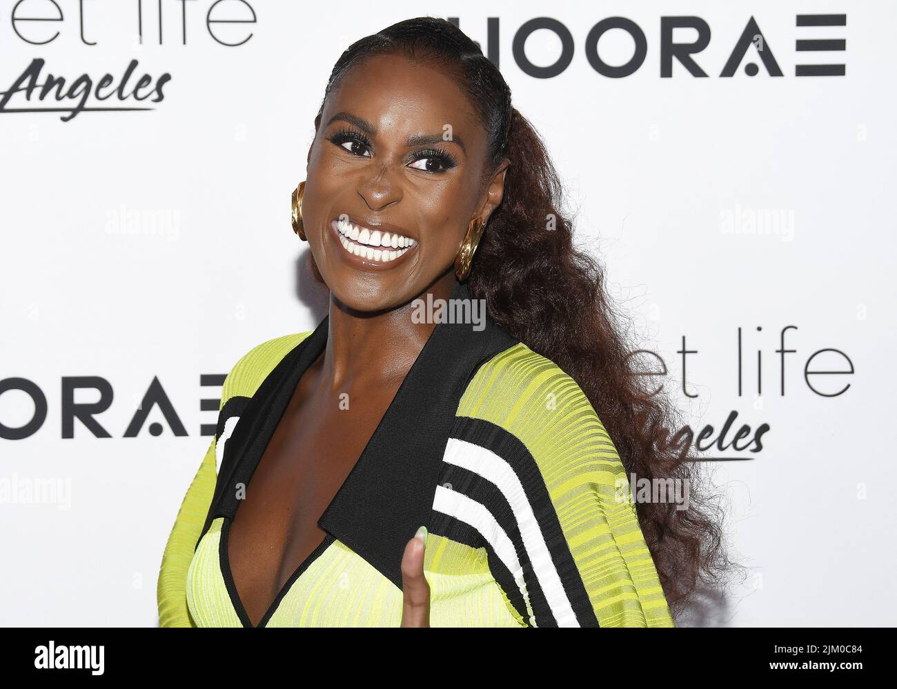 Issa Rae arrives at the HBO Max's SWEET LIFE Season 2 Premiere held in ...