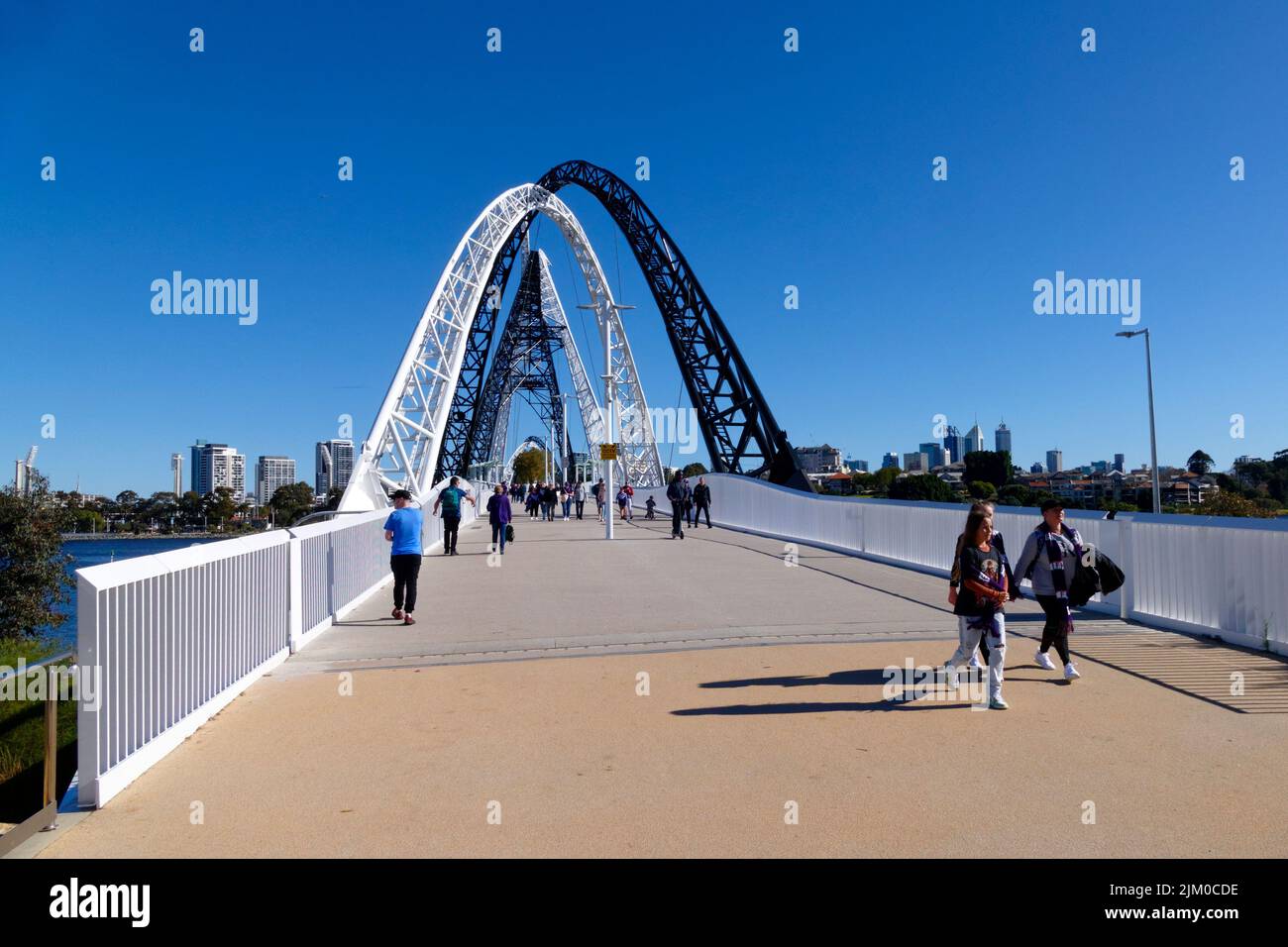 Matagarup pedestrian bridge, Burswood, Perth, Western Australia Stock ...