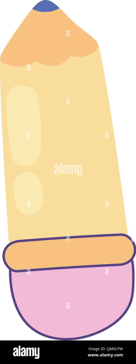 school pencil cartoon Stock Vector Image & Art - Alamy