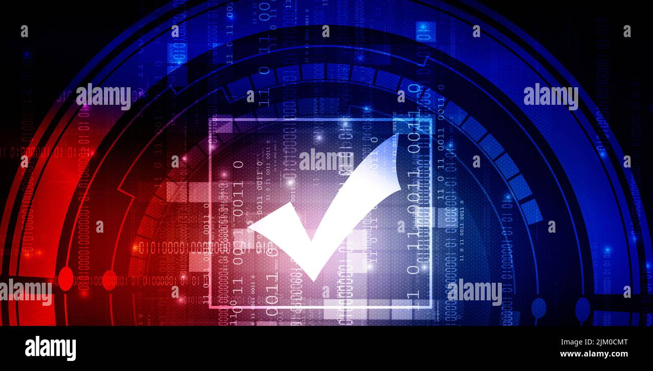 2d illustration Checkbox Tick Stock Photo - Alamy