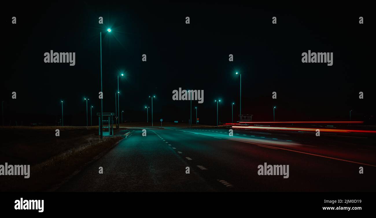 Beautiful Road At Night