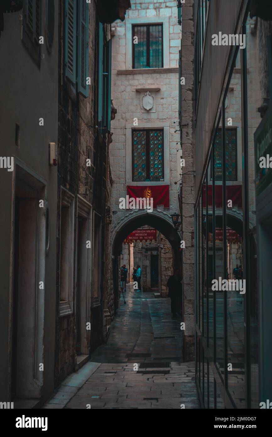 A vertical shot of the temple of Jupiter in Split, Croatia Stock Photo ...
