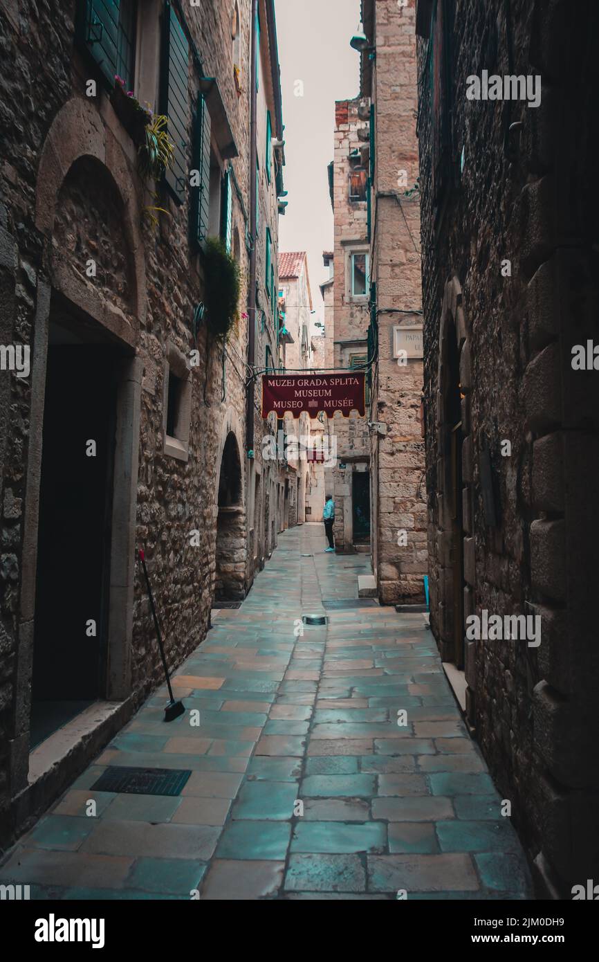 A vertical shot of the temple of Jupiter in Split, Croatia Stock Photo ...