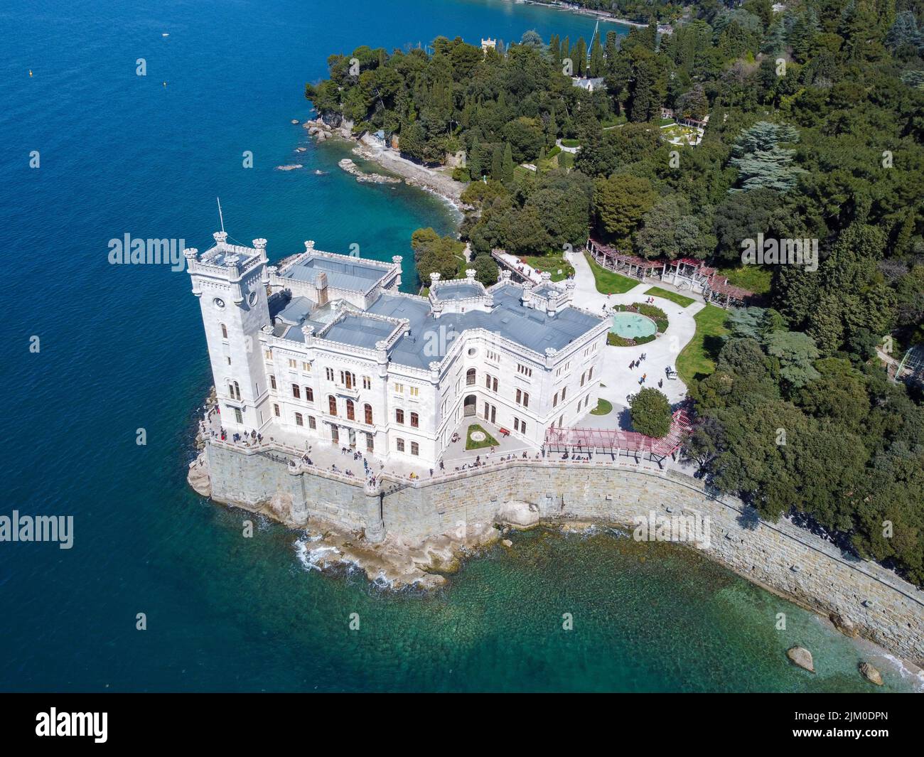 Miramare castle aerial hi-res stock photography and images - Alamy