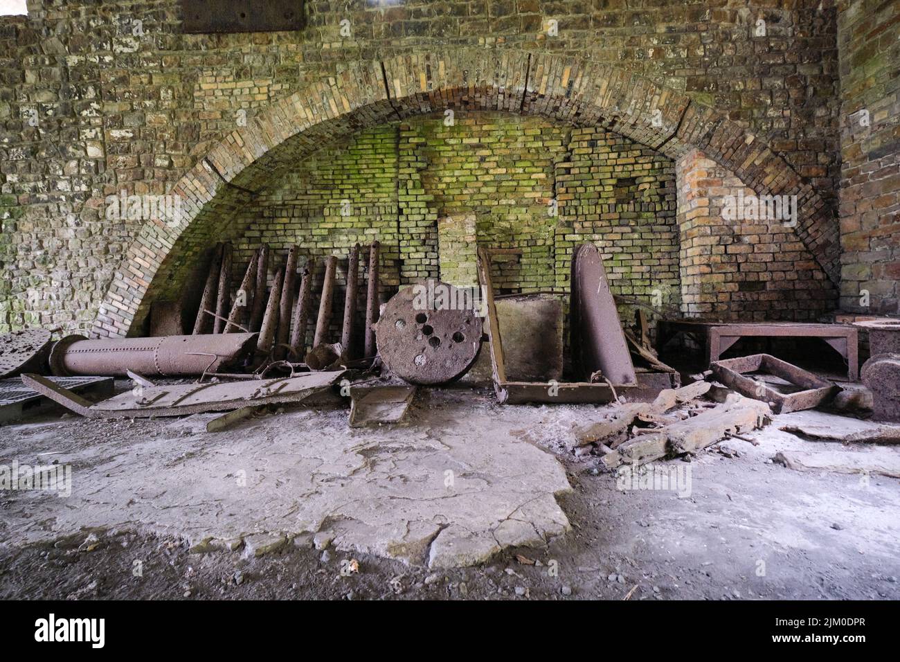 A collection of old iron, steel parts, tools, examples of what used to ...