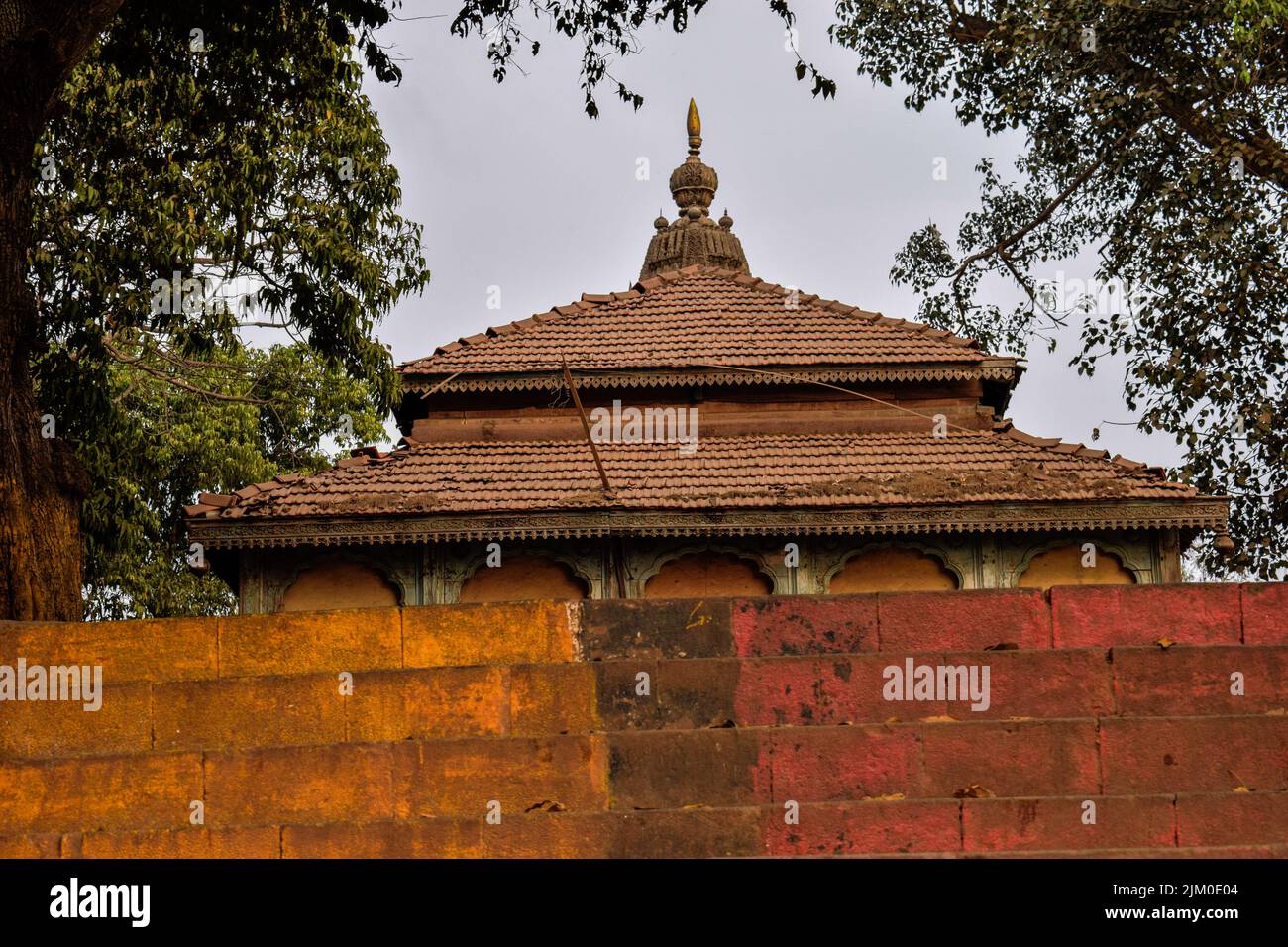 stock photo of ancient hindu temple peak, pyramid shape roof top ...