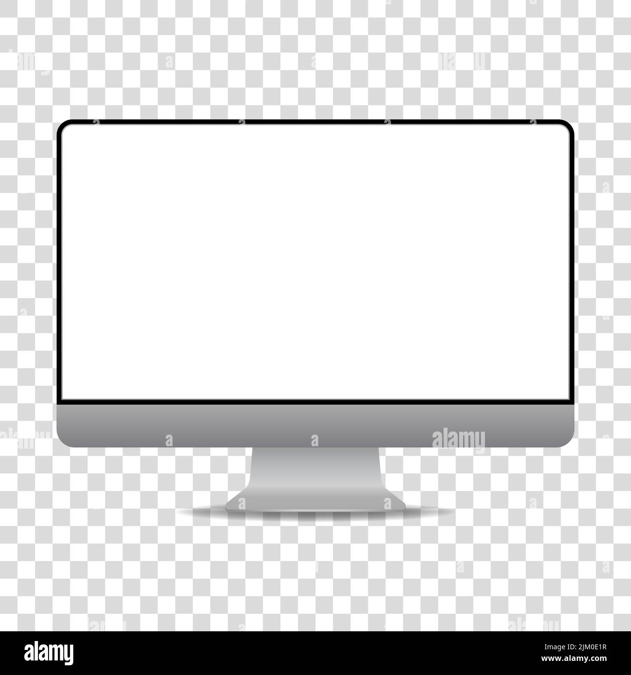 Realistic computer monitor isolated on transparent background. Vector ... Realistic computer monitor isolated on transparent background. Vector ...