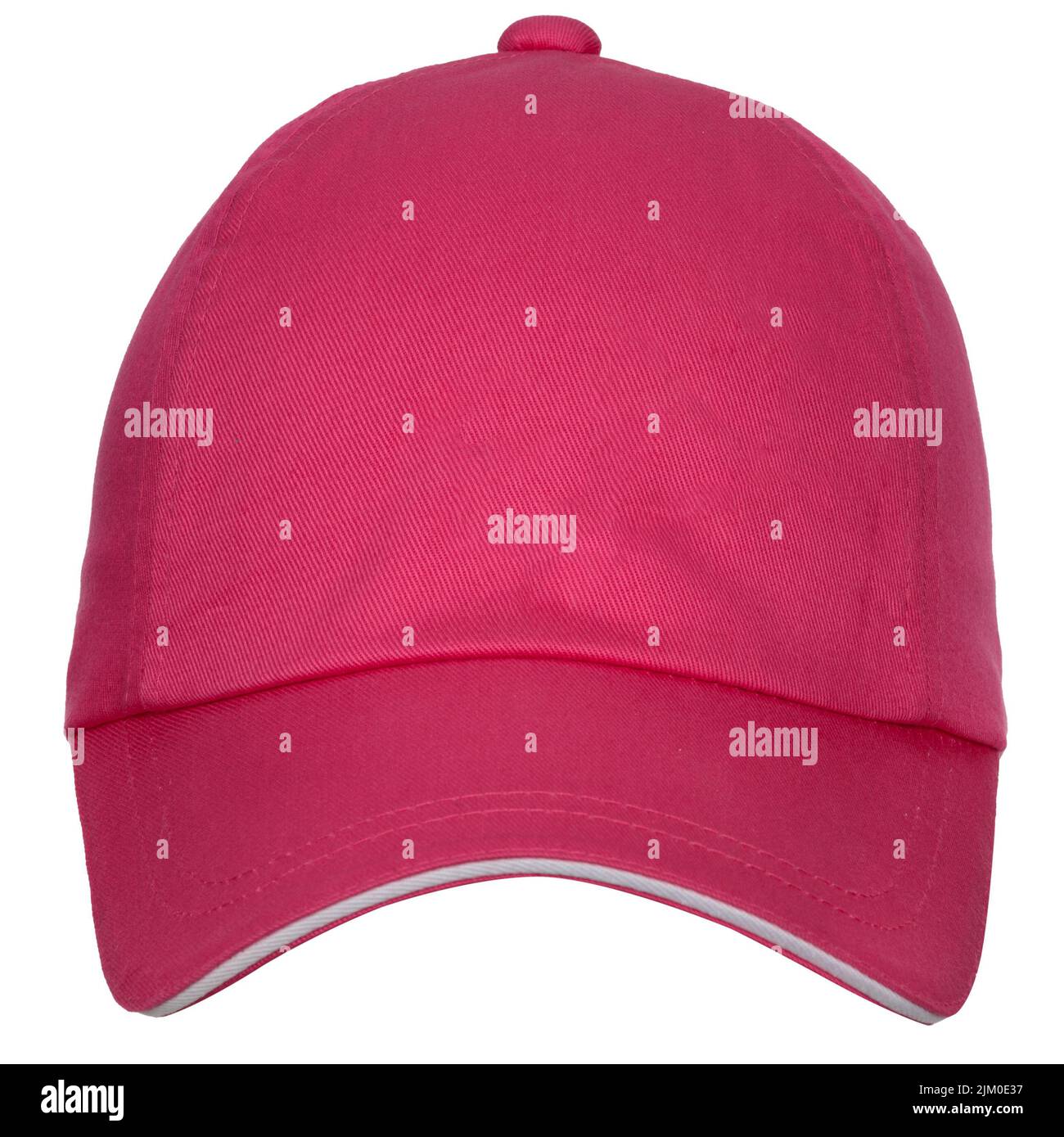 Pink baseball cap on white background, front view Stock Photo - Alamy