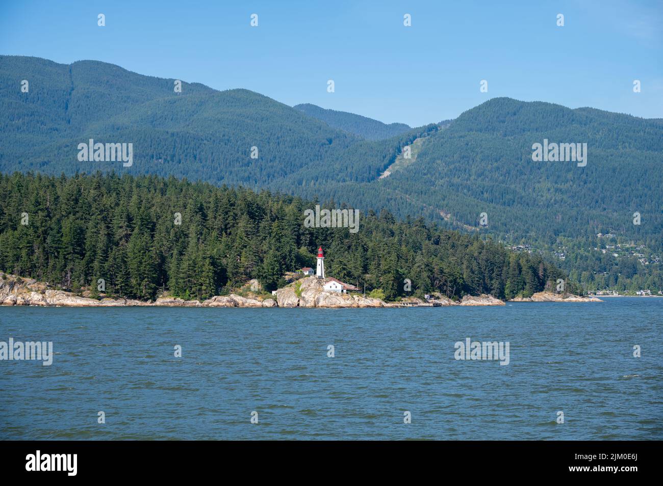 Point Atkinson Light house on the northern coast of Burrard Inlet Stock ...