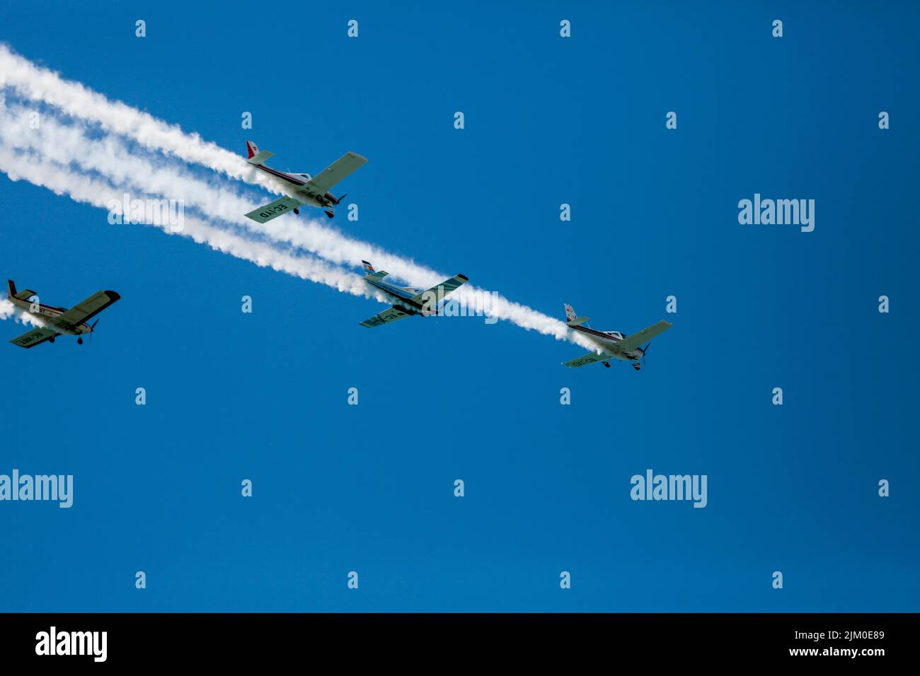 planes in air parade with a blue sky Stock Photo - Alamy
