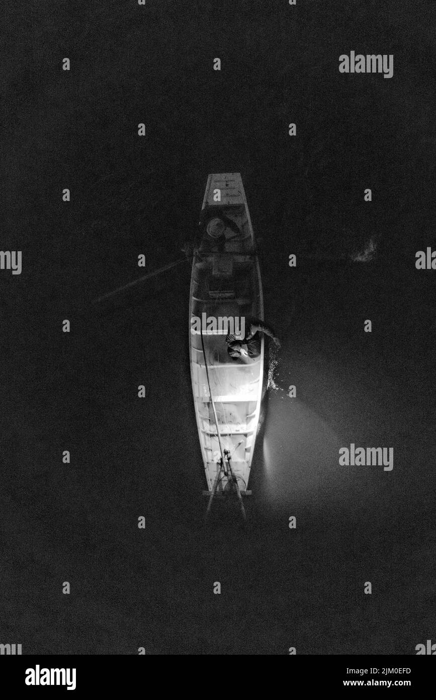 Top view sea port Black and White Stock Photos & Images - Alamy