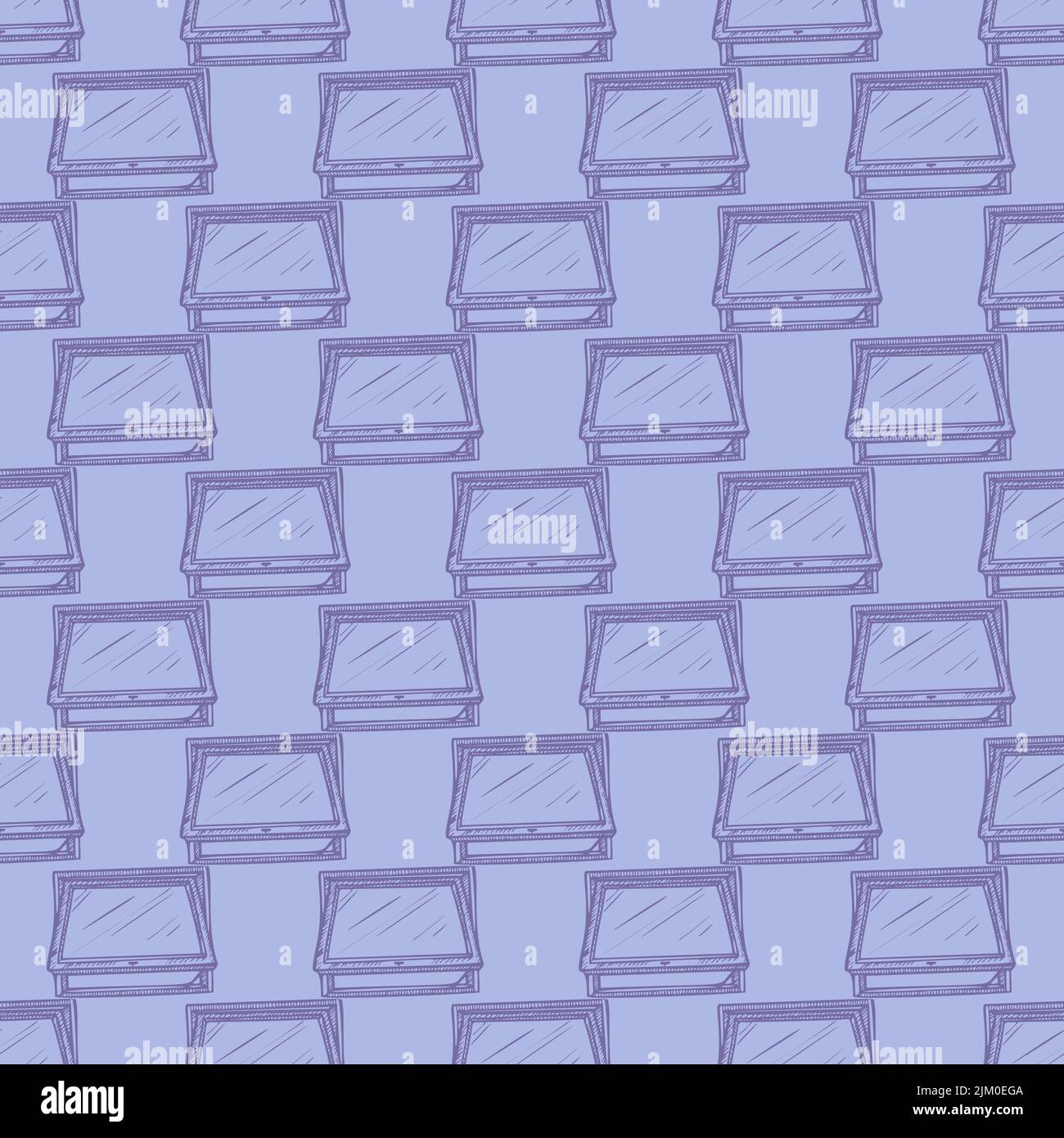 Opened window lean forward seamless pattern. Retro element inside wall ...