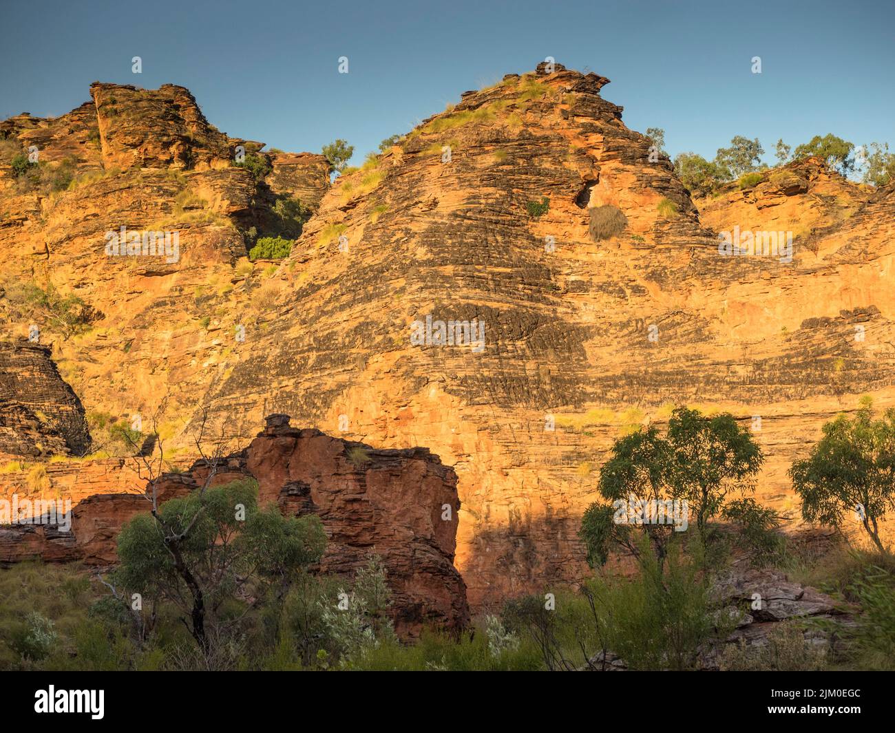 Rugged sandstone outcrops of Mirima National Park, East Kimberley Stock ...