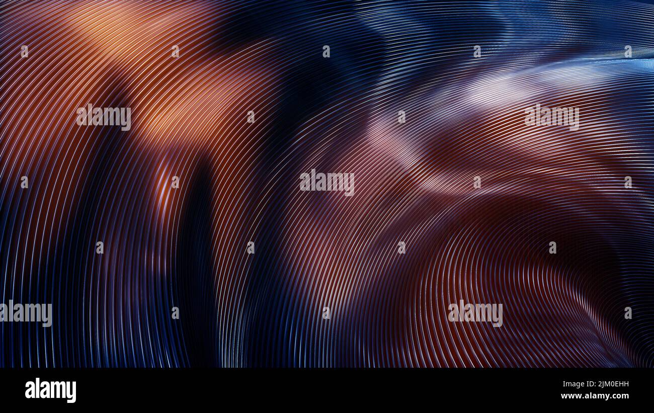 Dark teal backdrop with orange highlight - digital shifting lines ...