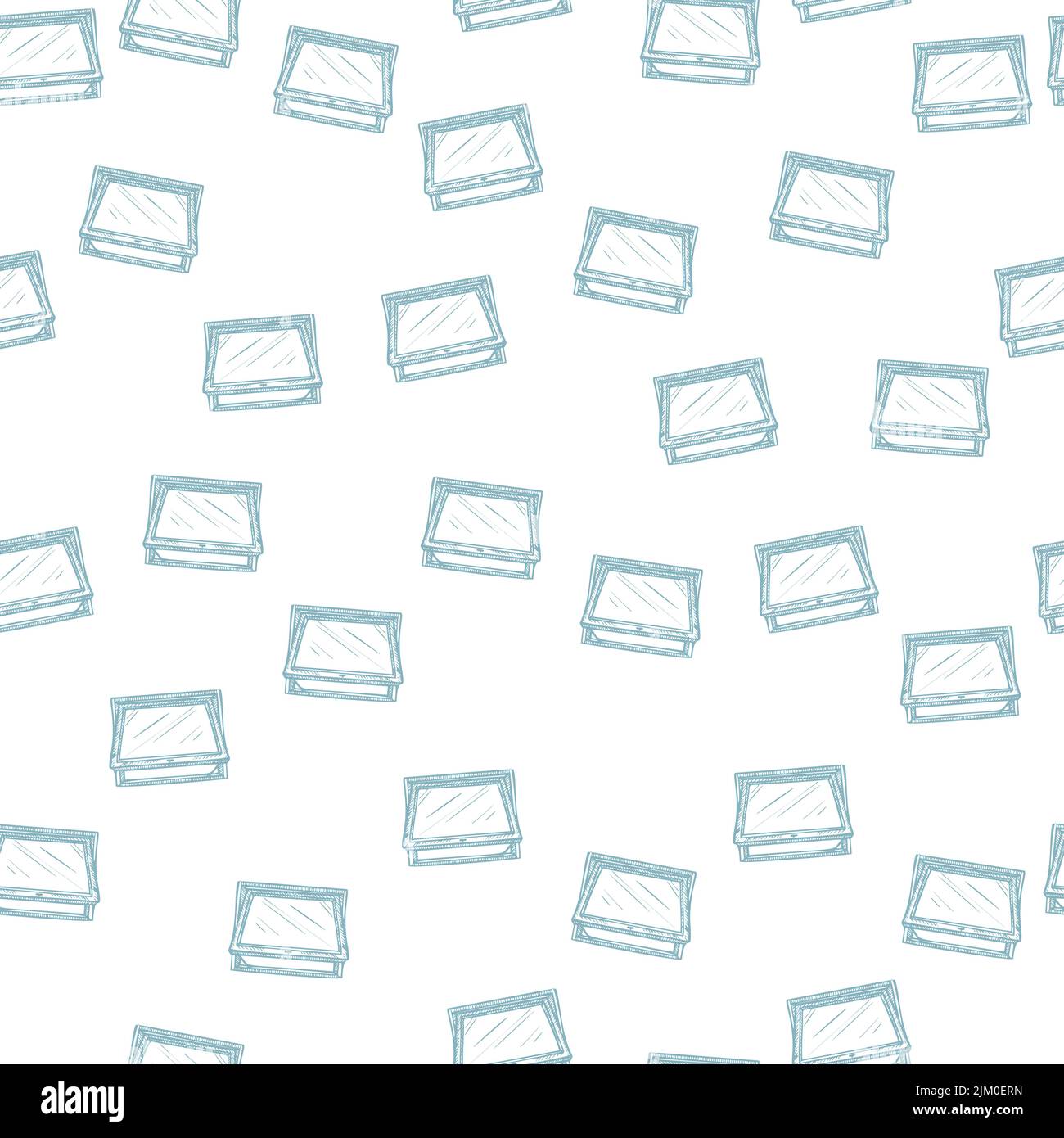 Opened window lean forward seamless pattern. Retro element inside wall ...