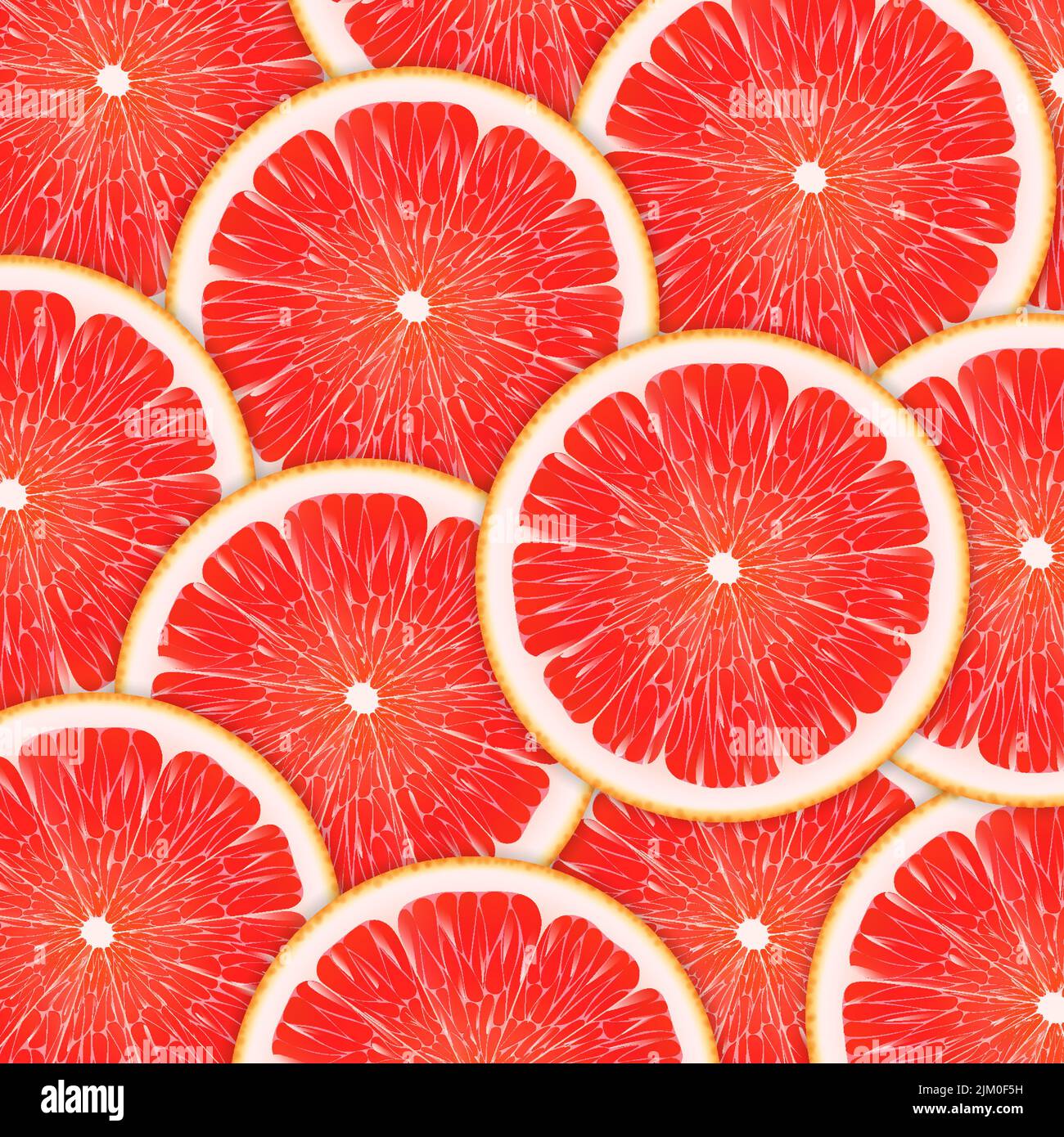 Grapefruit Slice Abstract Seamless Pattern. Colorful background with citrus fruits slices ...