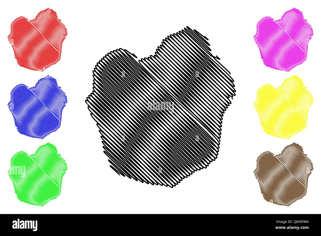 Rupat island (Republic of Indonesia, South East Asia) map vector ...