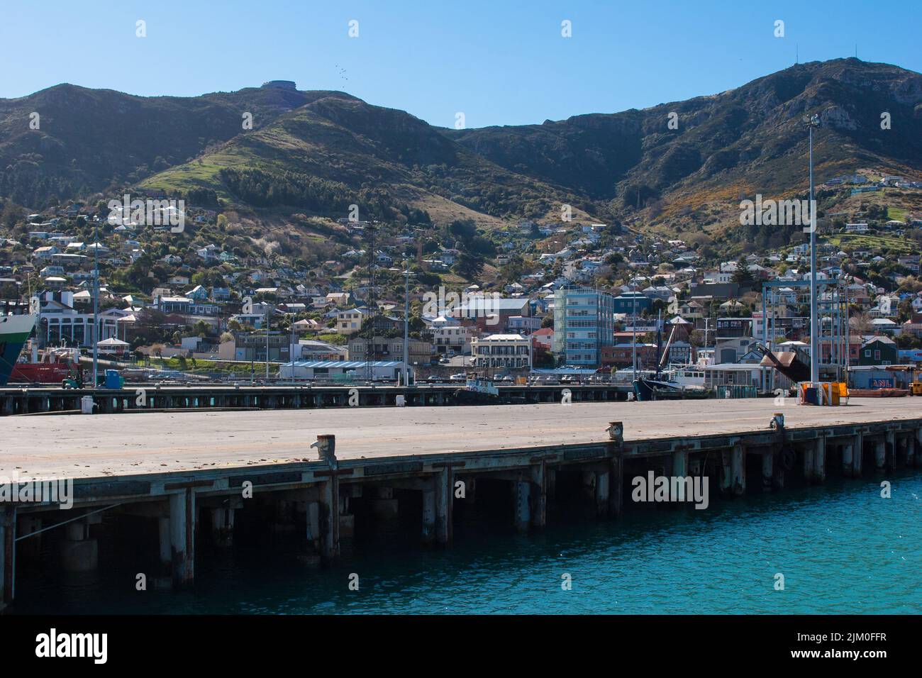 A Look at life in New Zealand: Lyttelton Port wharf, near Christchurch ...