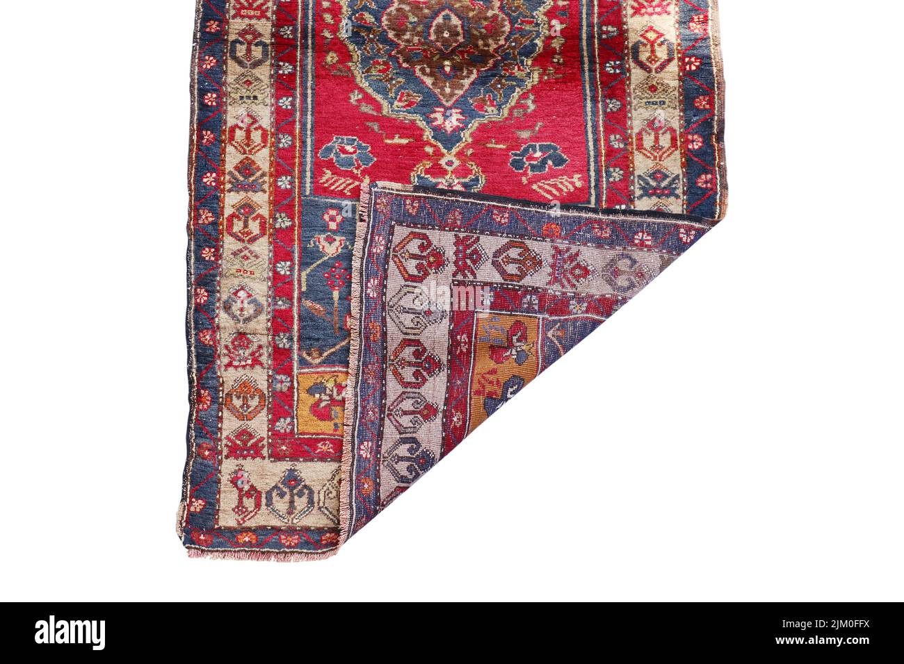 Hand woven antique Turkish carpet Stock Photo - Alamy