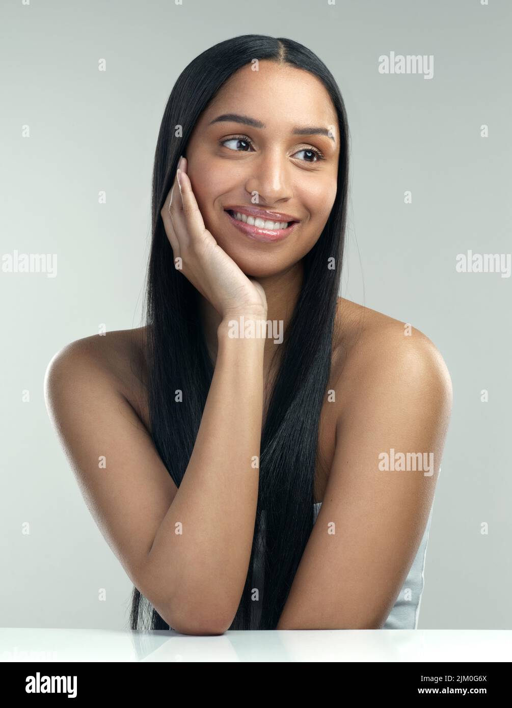 Beauty begins from the inside out. a beautiful young woman with ...