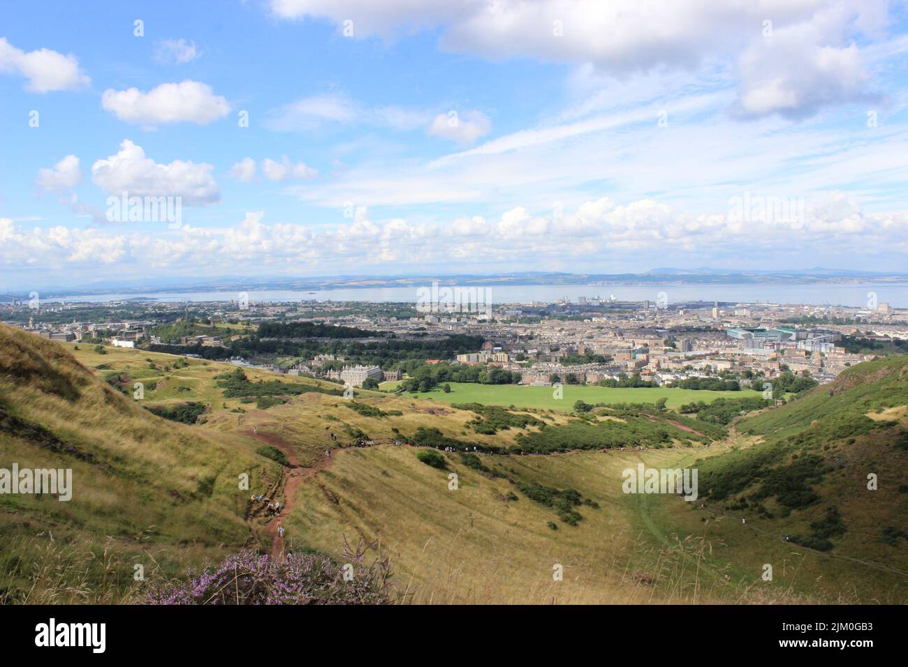 A beautiful scenery of the Arthur's Seat volcano hill with the ...
