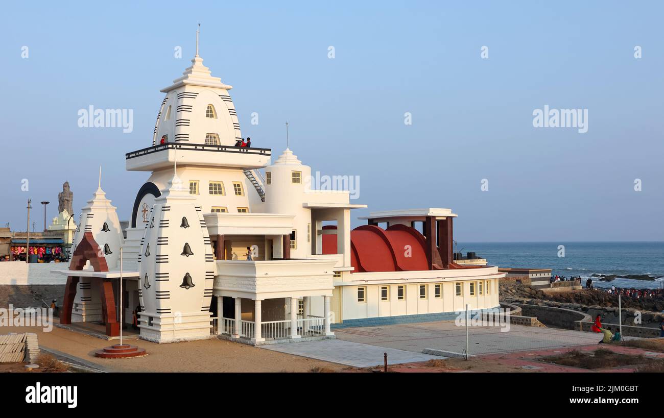View of Mahatma Gandhi Mandapam at Beachside, Kanyakumari, Tamilnadu ...