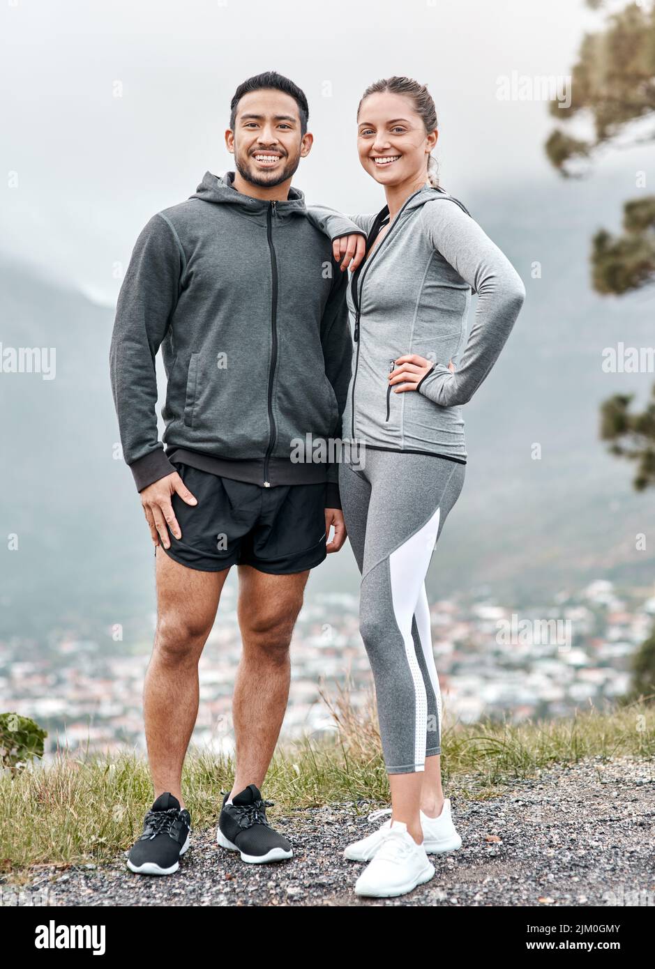 Exercise leads to better health and tons more happiness. Portrait of a ...