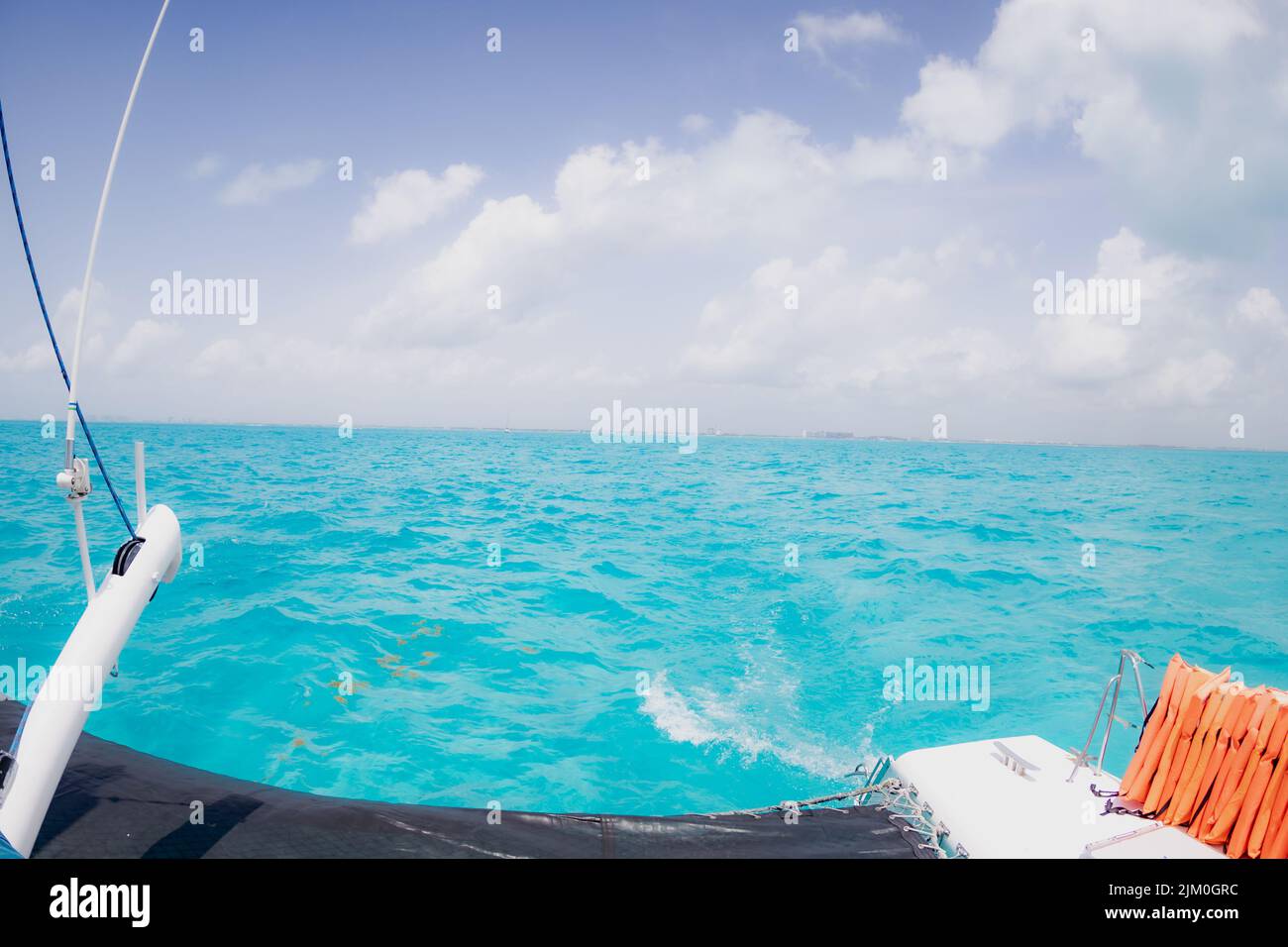 Beautiful seascape with boat hi-res stock photography and images - Alamy
