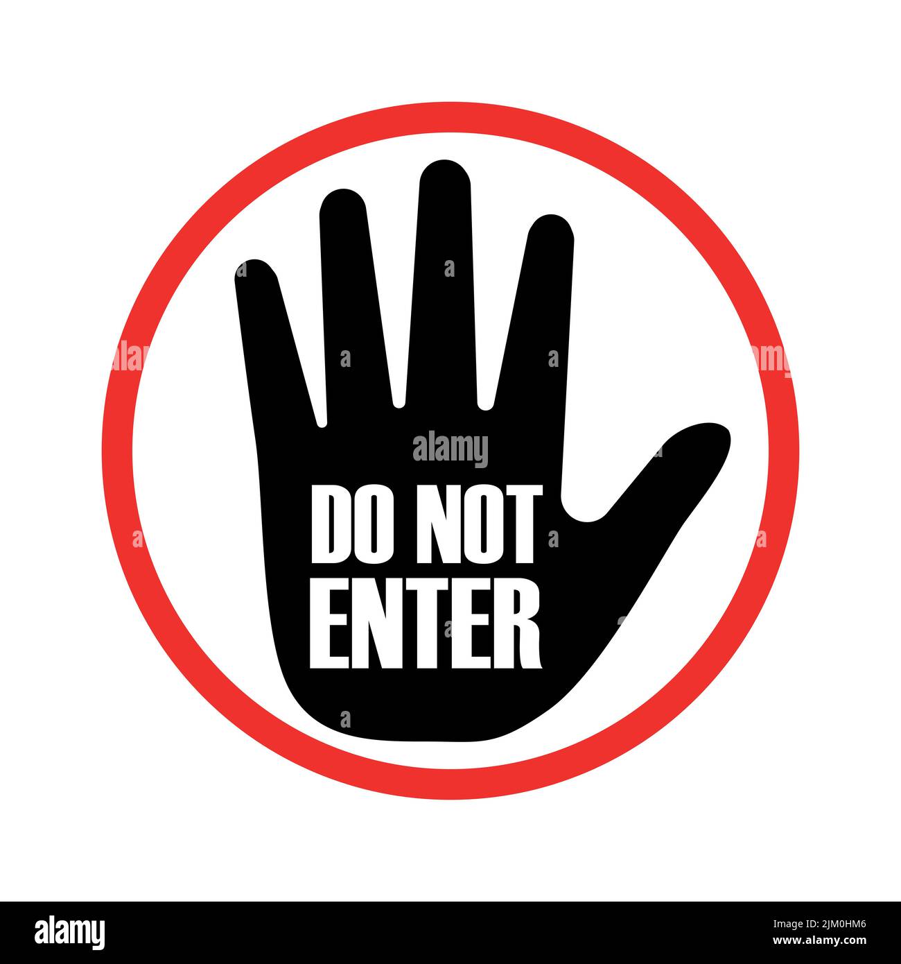 Do not enter icon - editable stroke on white background - vector ...